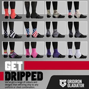 Gridiron Gladiator Cleat Covers - Football Spats - Football Cleat Socks - Cleat Spats for Soccer, Baseball & Softball