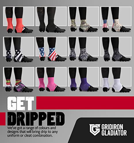 Gridiron Gladiator Cleat Covers - Football Spats - Football Cleat Socks - Cleat Spats for Soccer, Baseball & Softball