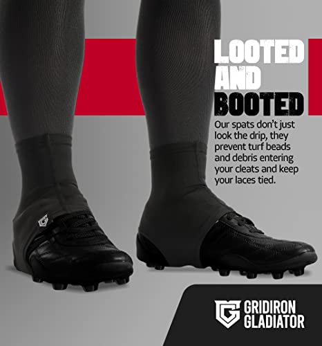 Gridiron Gladiator Cleat Covers - Football Spats - Football Cleat Socks - Cleat Spats for Soccer, Baseball & Softball