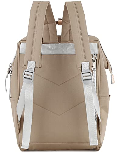 himawari Laptop Backpack for Women&Men Travel Backpack With USB Charging Port Large Business Bag Water Resistant College Bag Computer Bag Doctor Bag (1881-Khaki, Regular)