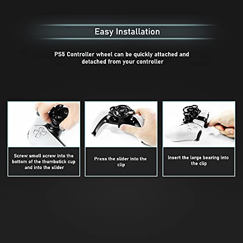 DeadEyeVR PS5 Mini Wheel Steering Add on Replacement Accessory for Racing Games