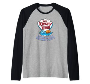 mademark x spongebob squarepants - the krusty krab - home of the krabby patty raglan baseball tee