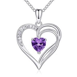 am annis munn 925 sterling silver necklaces for women birthstone heart necklace womens jewelry gifts for her women