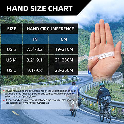 ROCKBROS Cycling Gloves for Men Mountain Bike Gloves Bicycle Gloves SBR Pad Anti-Slip Road Riding Gloves for Spring, Autumn Breathable Sports Gloves