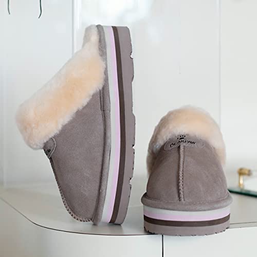 BEARPAW Women's Retro Loki Stone Size 9 | Women's Slippers | Women's Shoe | Comfortable & Light-Weight