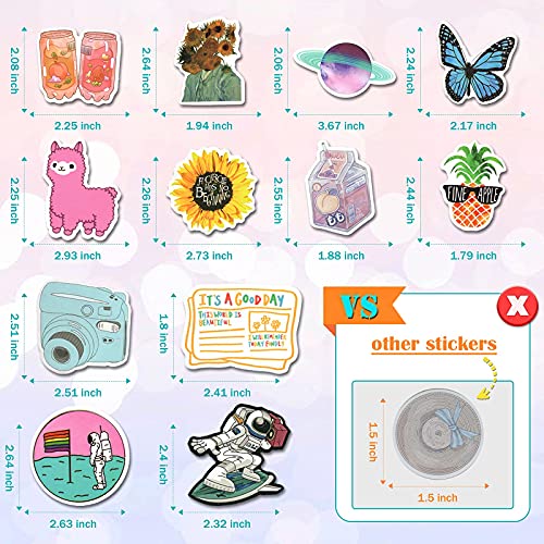 LIFEBE 500pcs Stickers Pack for Water Bottles, Waterproof Cute Vsco Laptop Stickers for Teens, Aesthetic Vinyl Decals for Kids, Bulk Stickers for Adults