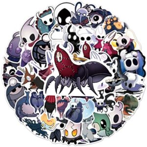 Hollow Knight Game Stickers| 50 Pcs | Larger Vinyl Waterproof Stickers for Laptop,Bumper,Water Bottles,Computer,Phone,Hard hat,Car Stickers and Decals, Game Stickers for Kid Teen Adult (HK)