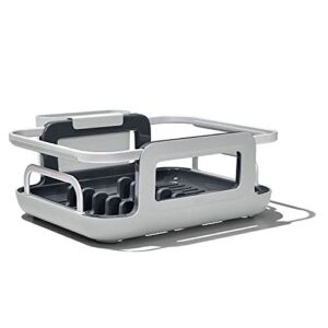 oxo good grips extendable over-the-sink aluminum dish rack