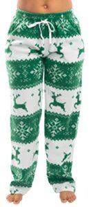 forever lazy men's reindeer fleece pants - l