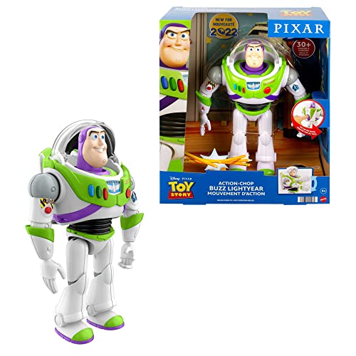 Mattel Toy Story 4 Movie Toys, Buzz Lightyear Talking Action Figure with Karate Chop Motion and 20 Phrases and Sounds