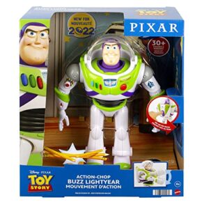 Mattel Toy Story 4 Movie Toys, Buzz Lightyear Talking Action Figure with Karate Chop Motion and 20 Phrases and Sounds