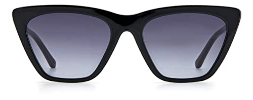 Fossil Women's Female Sunglass Style FOS 3121/S Cat Eye, Black/Gray Shaded, 54mm, 18mm