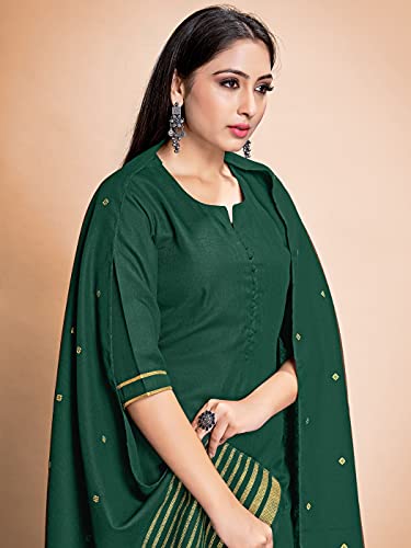 Indian Kurti for Womens With Pant Dupatta | Rayon Foil Printed Dress Kurtis Kurta For Women Dress Green