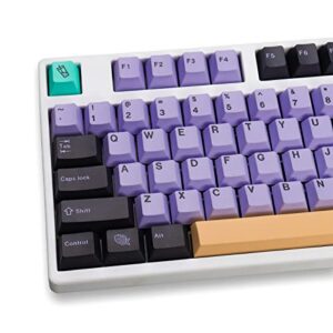 129 keys pbt keycaps dye sub cherry profile taro keycaps set fit for 61/64/87/108 cherry mx switches mechanical keyboard