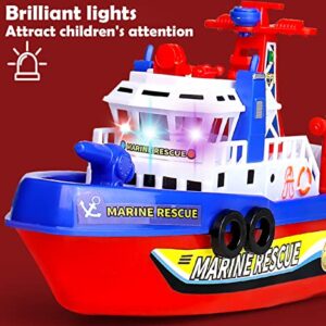 Bath Toys Yacht Toy in tub, Gift for Kids Pool Toy Light Up Float Bathtub Toy Boat with Water Sprinkler