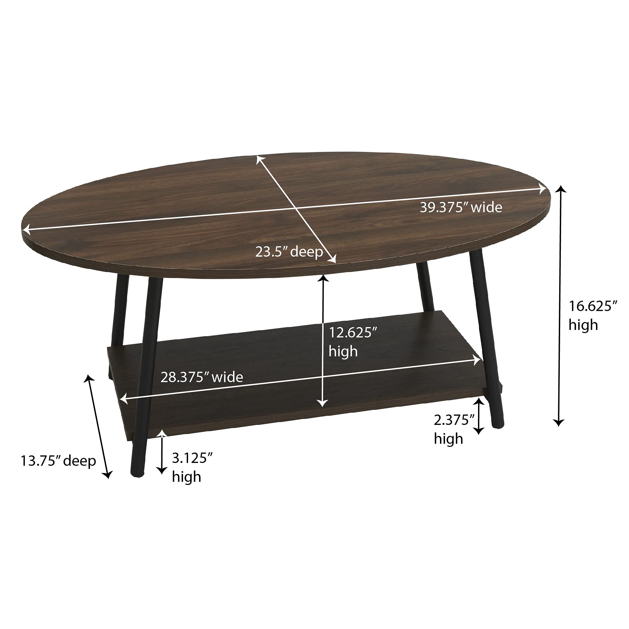 Household Essentials Coffee Table, Brown