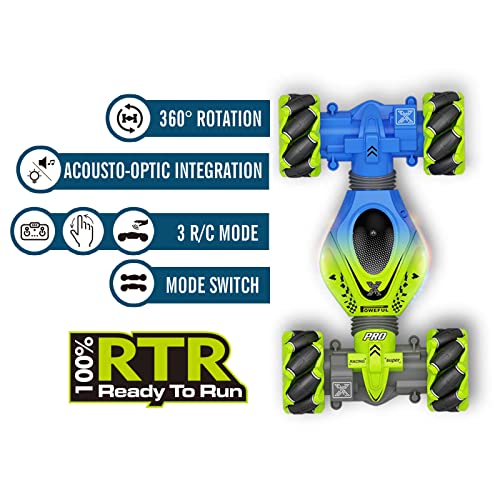 Fosgoit Gesture RC Car, 2.4GHz 4WD Gesture Sensing RC Stunt Car Toys for 6-12 yr Boys Girls, Drift Hand Controlled Remote Control Twist Cars Offroad 360° Rotation with Lights Music for Birthday Gifts