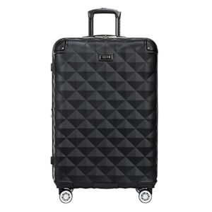 Kenneth Cole Reaction Diamond Tower Luggage Lightweight Hardside Expandable 8-Wheel Spinner Travel Suitcase, Black, 28-Inch Checked