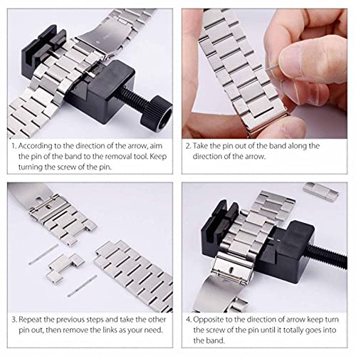 Stainless Steel Watch Band Metal Quick Release Watch Strap for Men Women Replacement Wristband General Adjustable Solid Metal Straight End Bracelet 18mm 19mm 20mm 21mm 22mm 23mm 24mm 25mm (19mm,Rose Gold)