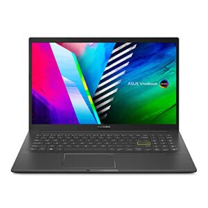 asus vivobook 15 oled k513 thin & light laptop, 15.6 oled display, intel i5-1135g7 cpu, nvidia geforce mx350 gpu, 8gb ram, 512gb pcie ssd, fingerprint reader, windows 10 home, indie black, k513eq-pb56