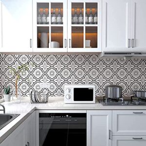 Peel and Stick Wallpaper Boho Contact Paper for Cabinets Black and White Wallpaper for Bedroom Geometric Wallpaper Self-Adhesive Wallpaper Kitchen Wallpaper Drawer Liner Waterproof Vinyl 17.5“×78.7”