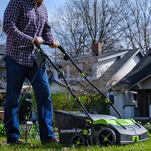 Earthwise DT71613AA 13-Amp 16-Inch Corded Dethatcher with Scarifier Blade and Collection Bag