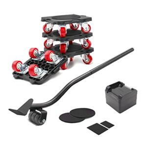 oneon furniture mover with wheels & furniture lifter set, 360° rotation wheels furniture dolly, 660 lbs capacity, for moving heavy furniture, refrigerator, sofa, cabinet