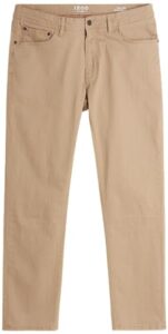 izod men's jeans - comfort stretch denim jeans - casual straight leg jeans for men, size 36w x 32l, khaki