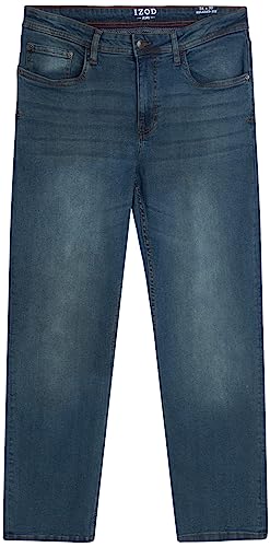 IZOD Men's Jeans | Comfort Stretch Denim Jeans | Casual Relaxed Fit Jeans for Men, Size 38W x 30L, Frost Blue