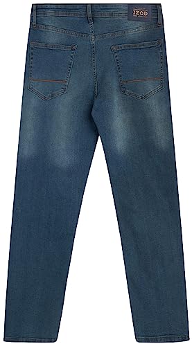 IZOD Men's Jeans | Comfort Stretch Denim Jeans | Casual Relaxed Fit Jeans for Men, Size 38W x 30L, Frost Blue