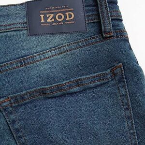 IZOD Men's Jeans | Comfort Stretch Denim Jeans | Casual Relaxed Fit Jeans for Men, Size 38W x 30L, Frost Blue