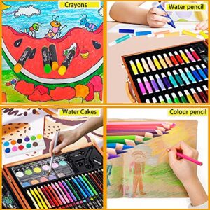 SFSUMART Art Set, 150 PCS Art Supplies, Wooden Coloring Drawing Painting kit, Markers Crayons Colour Pencils, Gift for Kids Teens Boys Girls