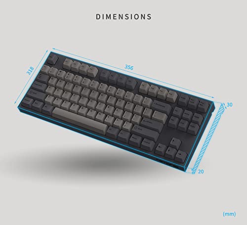 MSTONE Groove T 87 Keys THOCC Noise Cancelling Mechanical Keyboard,Backlighting,Cherry Profile PBT Keycap,Dye Subbed Legends,USB-C Cable,Space Saving,for Windows and Mac,Gateron Silent Brown