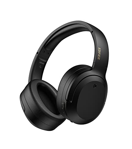 Edifier W820NB Plus Hybrid Active Noise Cancelling Headphones - LDAC Codec - Hi-Res Audio Wireless & Wired - Fast Charge - 49H Playtime - Over Ear Bluetooth V5.2 Headphones- Black