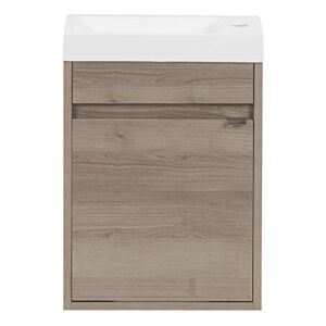 spring mill cabinets kambree bathroom vanity with sink, 15.75 in. w x 8.66 in. d x 22.13 in. h, forest elm