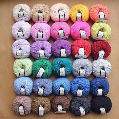 Yarnart Jeans Yarn, Amigurumi Cotton Yarn, Cotton Yarn Crocheting, Knitting Yarn, amigurumi Cotton Yarn, Turkish Yarn, 55% Cotton – 45% PAC (Poliacrylic) Color (52)