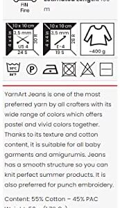 Yarnart Jeans Yarn, Amigurumi Cotton Yarn, Cotton Yarn Crocheting, Knitting Yarn, amigurumi Cotton Yarn, Turkish Yarn, 55% Cotton – 45% PAC (Poliacrylic) Color (52)