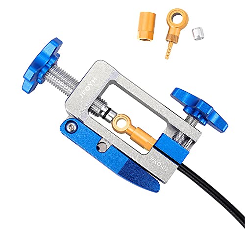 JFOYH 2IN1 Bicycle Hydraulic Disc Brake Needle Driver Insertion Tool with Hose Cutter for MTB and Road Bike (6061 Aluminum Alloy), Compatible with BH90/BH59/Avid/MAGURA/Banjo