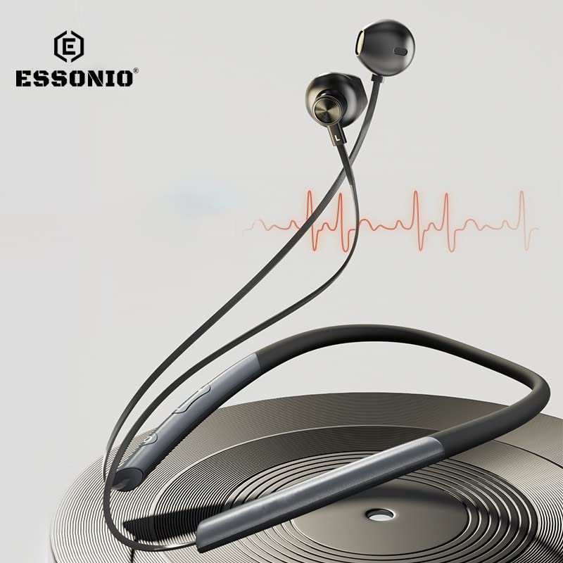 ESSONIO Bluetooth Headphones Wireless Bluetooth Neckband Headphones Neckband Bluetooth Earbuds Headset Noise Cancelling with Microphone Magnetic(z1s Blue)