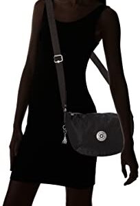 Kipling womens Anila Crossbody Handbag, Black Shine, 12.75 L x 8.75 H 1.25 D US