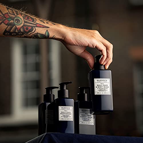 Murdock London Daily Face & Body Wash | Gently Foams and Cleans off with Invigorating Black Tea Scent | Made in England