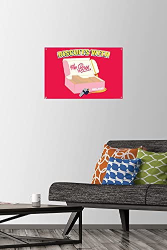 Trends International Ted Lasso - Biscuits With The Boss Wall Poster, 14.725" x 22.375", Premium Poster & Push Pin Bundle