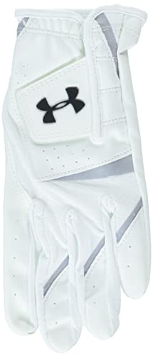 Under Armour Boys' UA Youth IsoChill Golf Gloves , White (100)/Steel , Left Hand Youth Medium