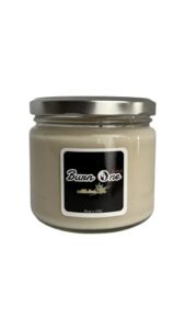 burn one buffalo scented candle (og kush) | very, vanilla, hand poured, every day scented soy candles for home | 10oz clear glass jar, 30+ hour burn time, made in usa