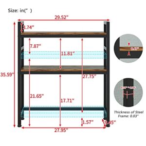 XTESMS Desktop Bookshelf, 2-Tier Multipurpose Countertop Storage Hutch for Computer Desk, Adjustable Wood Display Rack Organizer for Dorm Office Home - Brown