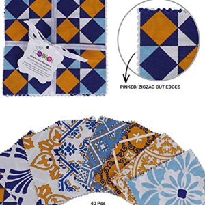 Print Precut 5-inch Cotton Fabric Quilting Squares Charm Pack DIY Patchwork Sewing Craft-