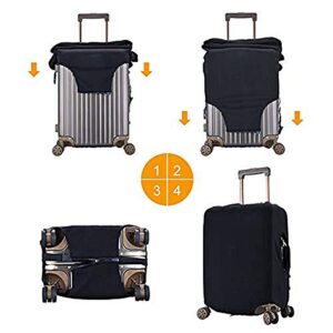 ZgaidIta Black Girl Luggage Coves for Suitcase Washable Suitcase Protector Anti-scratch Suitcase cover L(27-30 inch luggage)