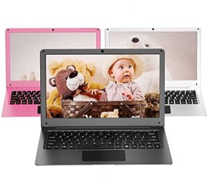 goldengulf portable 12.5" hd laptop computer 6gb rom 64gb ram windows 10 preinstalled intel quad core netbook thin & light bluetooth webcam hdmi zoom long battery life (black)