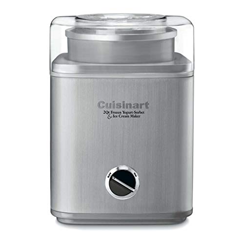 Cuisinart Ice Cream Maker - Homemade Frozen Delights with Easy Cleanup, 2-Quart Capacity - Gelato, Sorbet, Frozen Yogurt - Kitchen Essential for Dessert Lovers Bundle with Rice Container (2 Items)