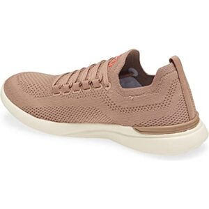 APL: Athletic Propulsion Labs Women's Techloom Breeze Sneaker, Almond/Pristine/Impulse Red, 8